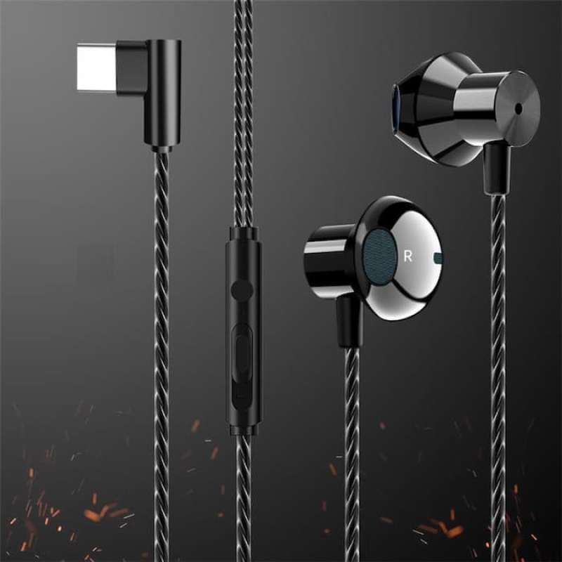 Promo Type C Jack F13 Stereo Earphone Earpod Half In Ear Headset With ...