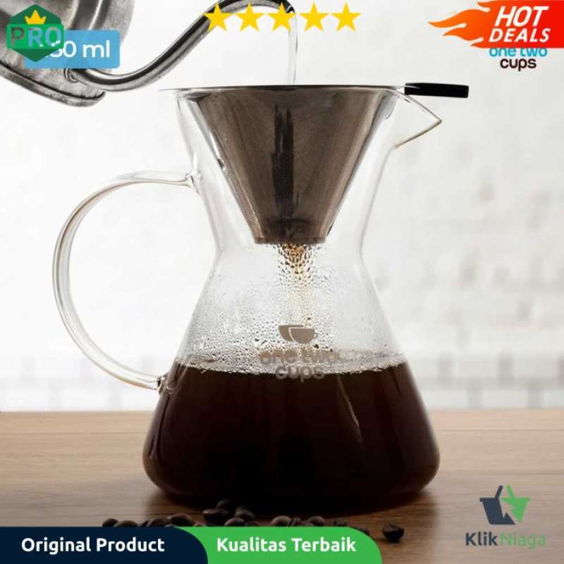 Promo One Two Cups Coffee Server Chemex Drip Pour Over With Filter - - 450ml Diskon 23% Di ...