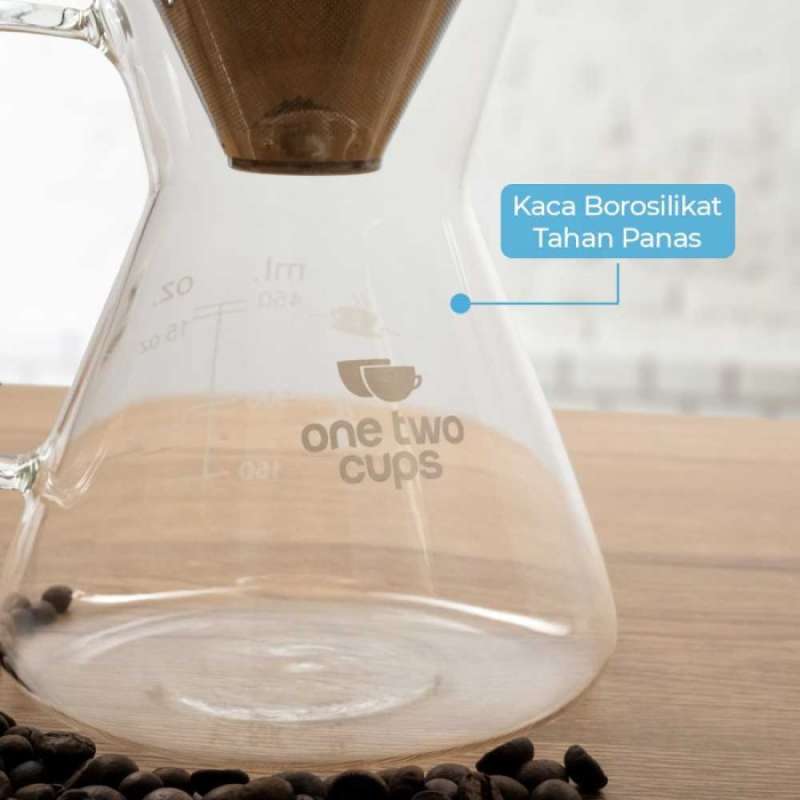 Promo One Two Cups Coffee Server Chemex Drip Pour Over With Filter - - 450ml Diskon 23% Di ...