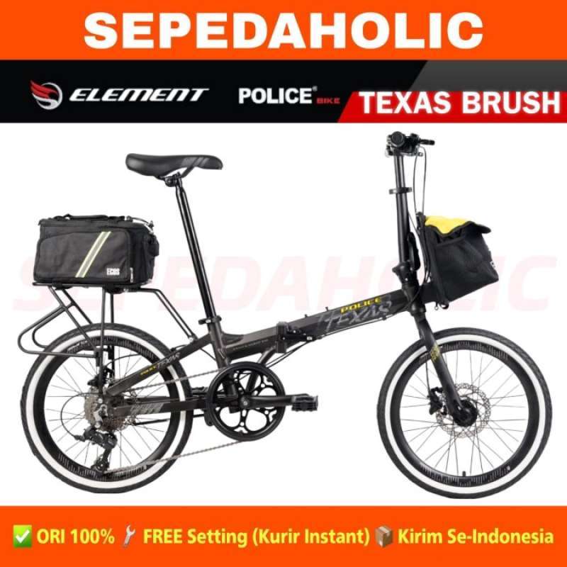 Promo Sepeda Lipat Element Police Texas Brush Ukuran 20 Inch Alloy 9 ...