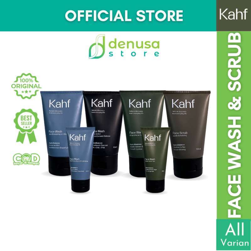 Jual Kahf Face Wash And Face Scrub | Sabun Wajah Pria All Variant ...