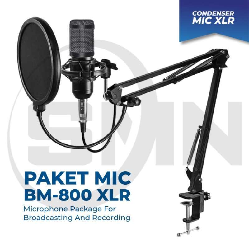 Jual Paket Mic Condenser Bm-800 Set Arm Stand Broadcasting And ...