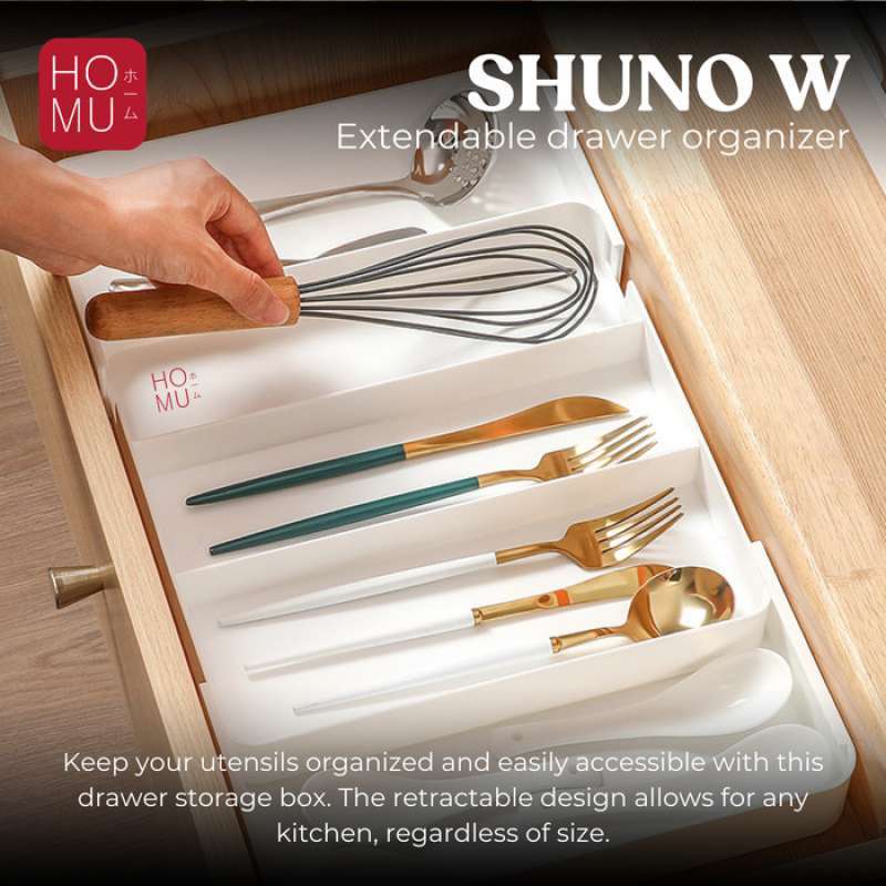 Jual Homu Shuno W Extendable Drawer Organizer Rak Penyimpanan Laci ...