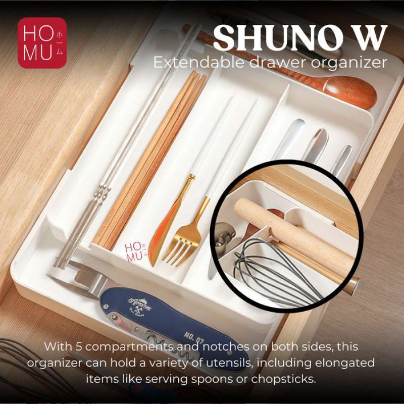 Jual Homu Shuno W Extendable Drawer Organizer Rak Penyimpanan Laci ...