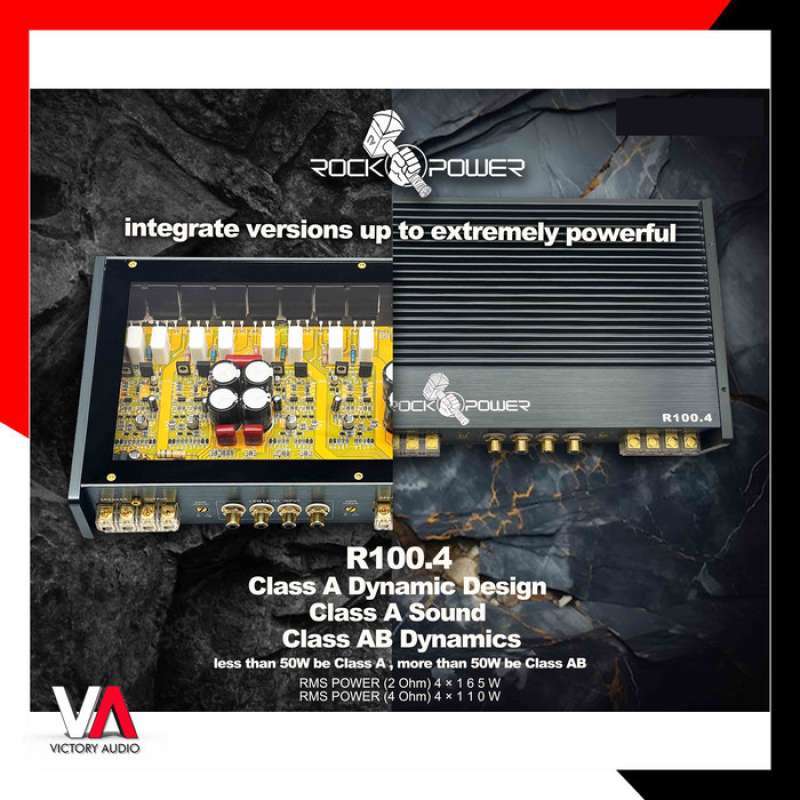 Promo Power Amplifier 4 Channel Rockpower Rock Power R100.4 4ch Class A ...