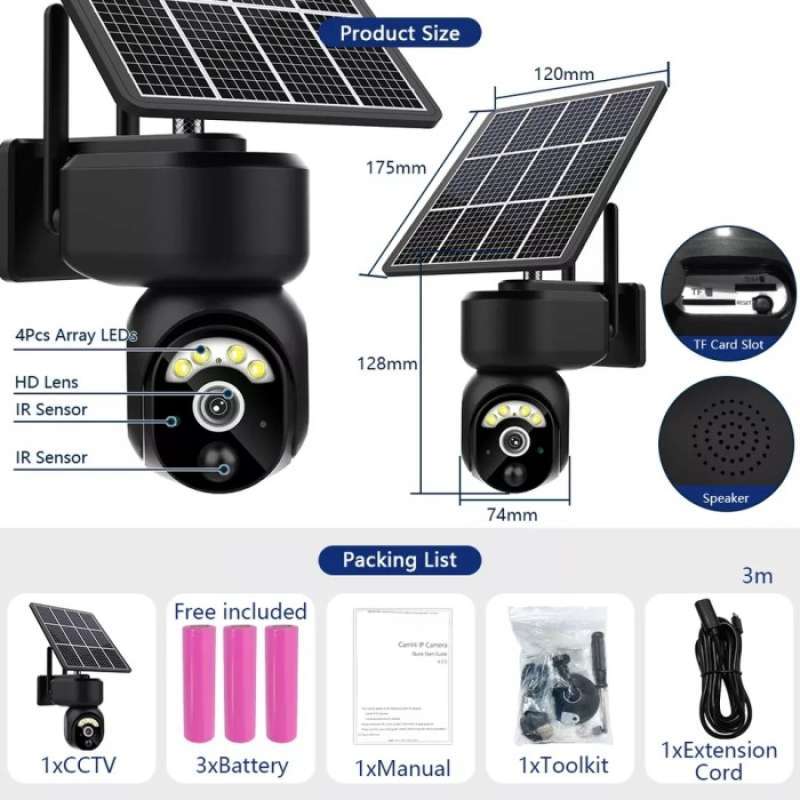 Promo Cctv Simcard Gsm 4g Solar Cell Solar Panel Surya Diskon 23% Di ...