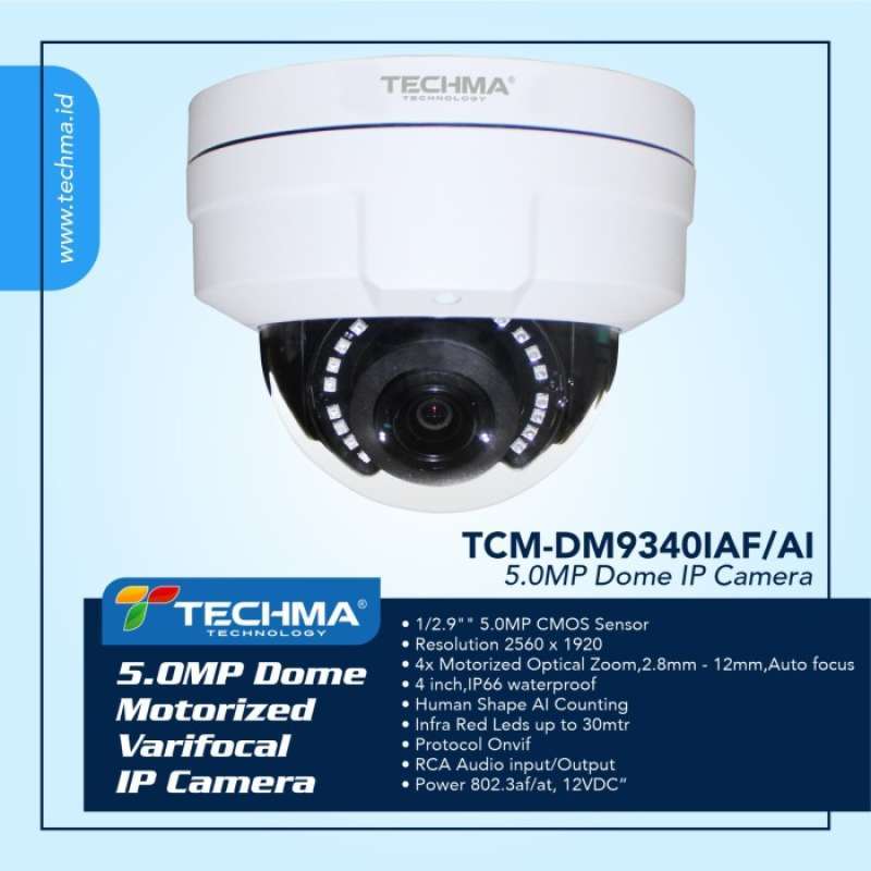 Promo Techma 5.0mp Motorized Varifocal 4x Zoom Ip Camera Diskon 23% Di ...