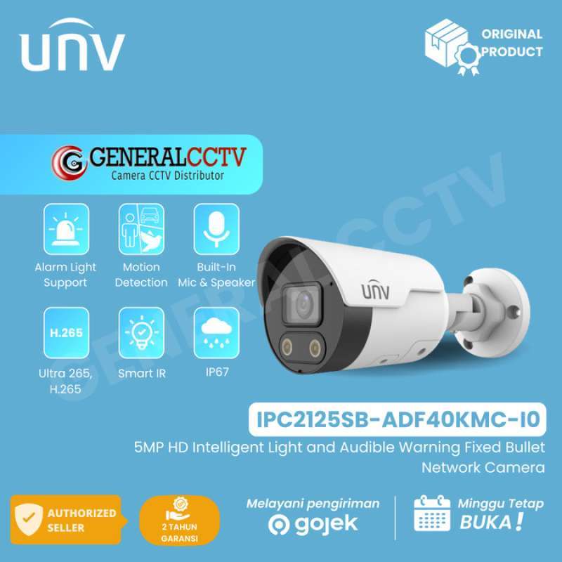 Promo Uniview Ipc2125sb-adf40kmc-i0 5mp Hd Intelligent Light Fixed Bullet Diskon 23% Di Seller ...