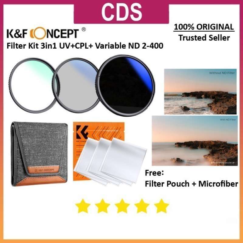 Promo Knf Concept Filter Kit 82mm - Uv + Cpl + Variable Nd 2-400 Free ...