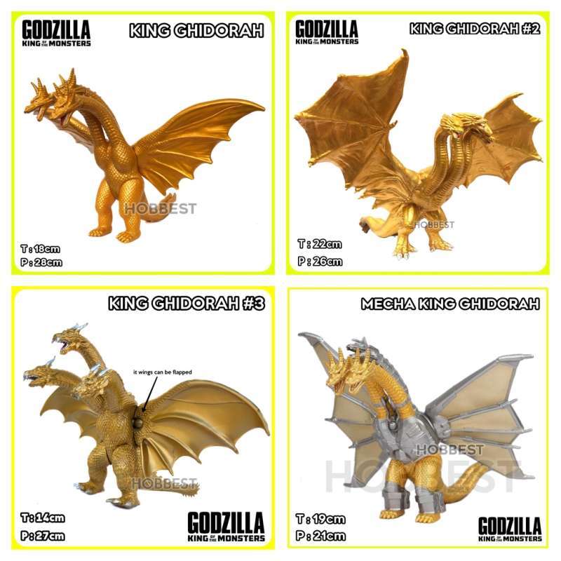 Promo King Ghidorah - Action Figure Godzilla Kaiju Miniatur Mainan ...