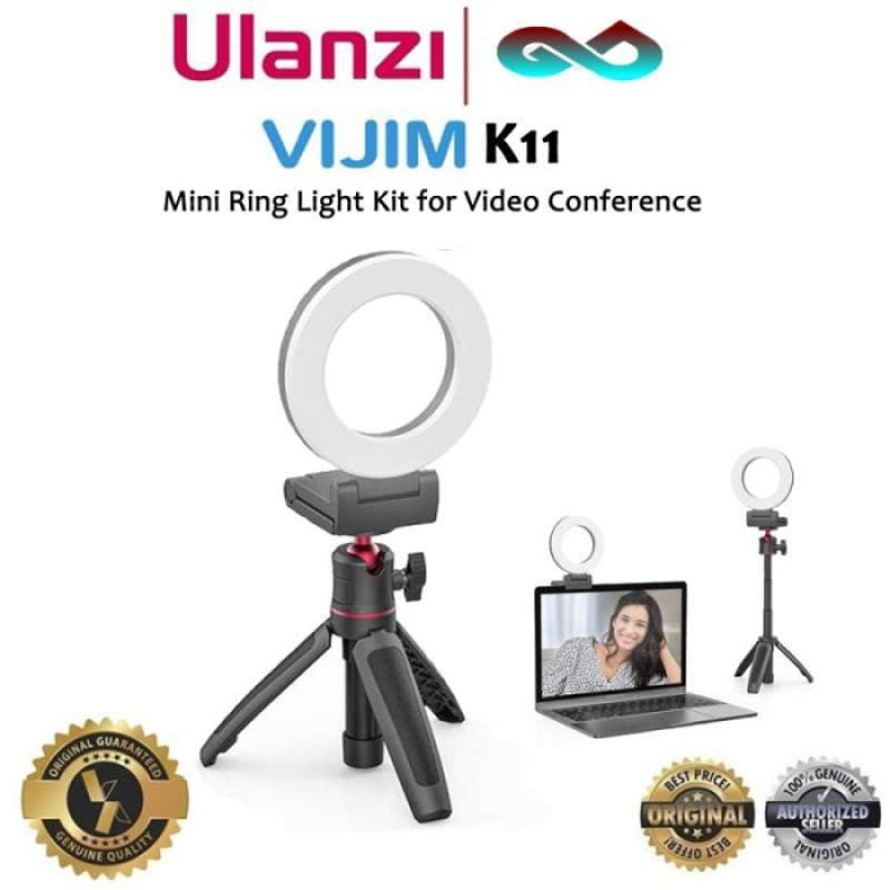Promo Ulanzi Vijim K11 Mini Led Ring Light Kit For Video Confrence Etc ...