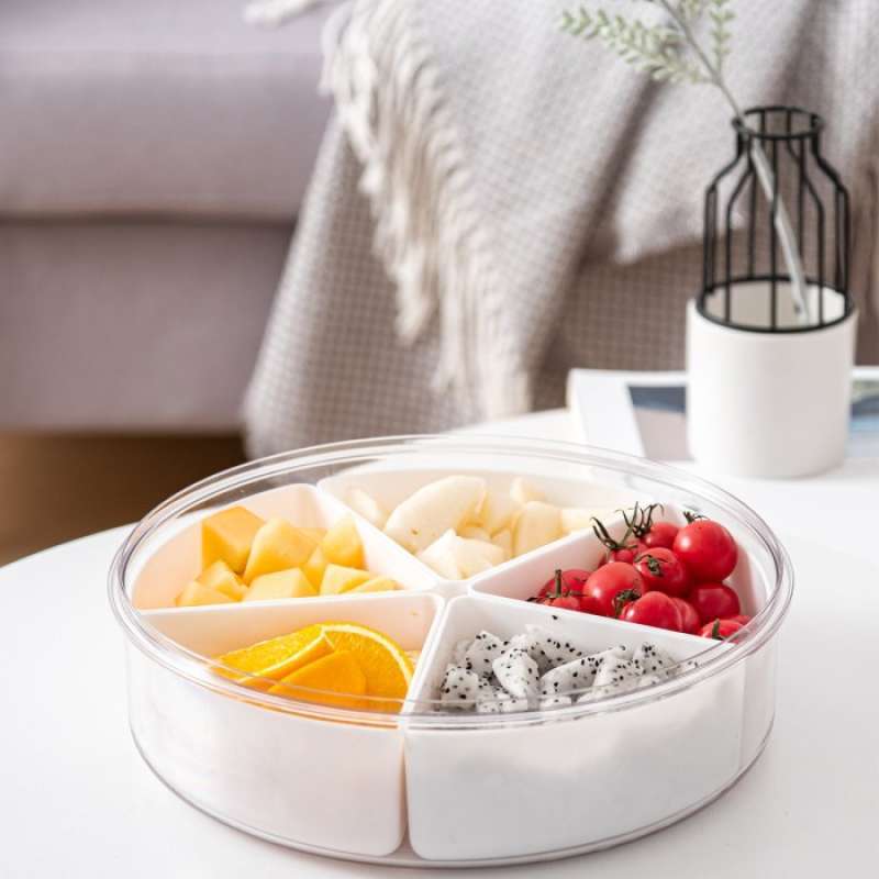 Promo New Iuiga Round Multi-compartment Snack Serving Box - Kotak ...