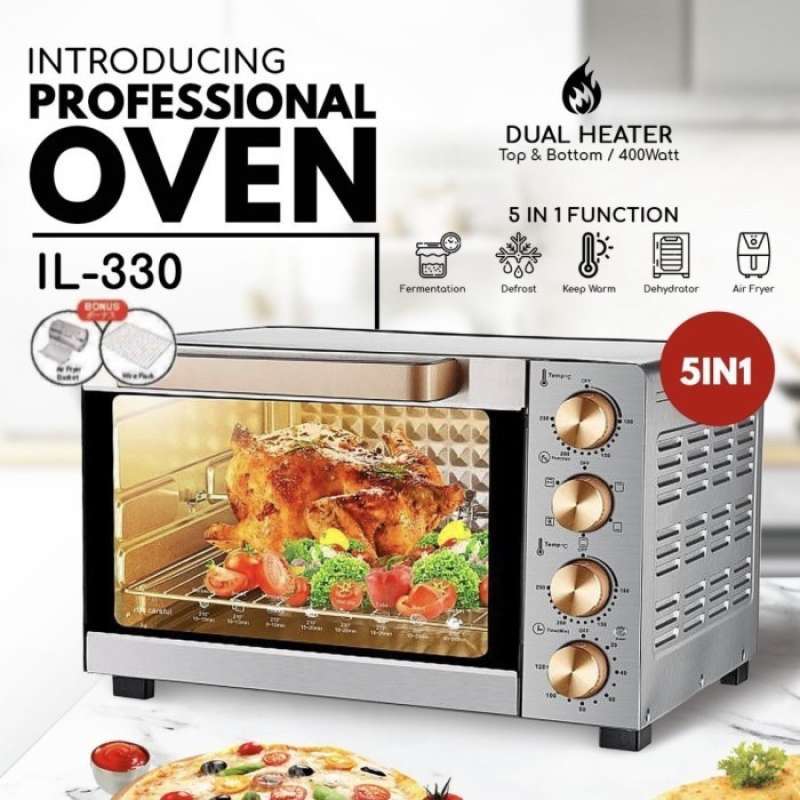 Jual Idealife Oven Air Fryer Fermentasi Defrost 30 Liter Double Pemanas ...