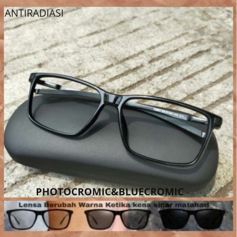 Promo Kacamata Pria Antiradiasi Photocromic Free Lensa Baca Plus ...