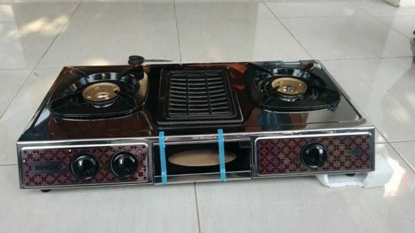 Promo Rinnai Kompor Gas Ri524a - 3 Tungku Stainless Ri 524 A Grill ...