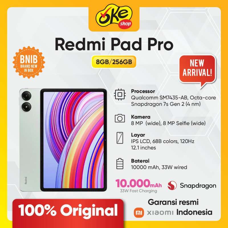 Jual Xiaomi Redmi Pad Pro 8/256gb - Mint Green Di Seller Okeshop O2o ...