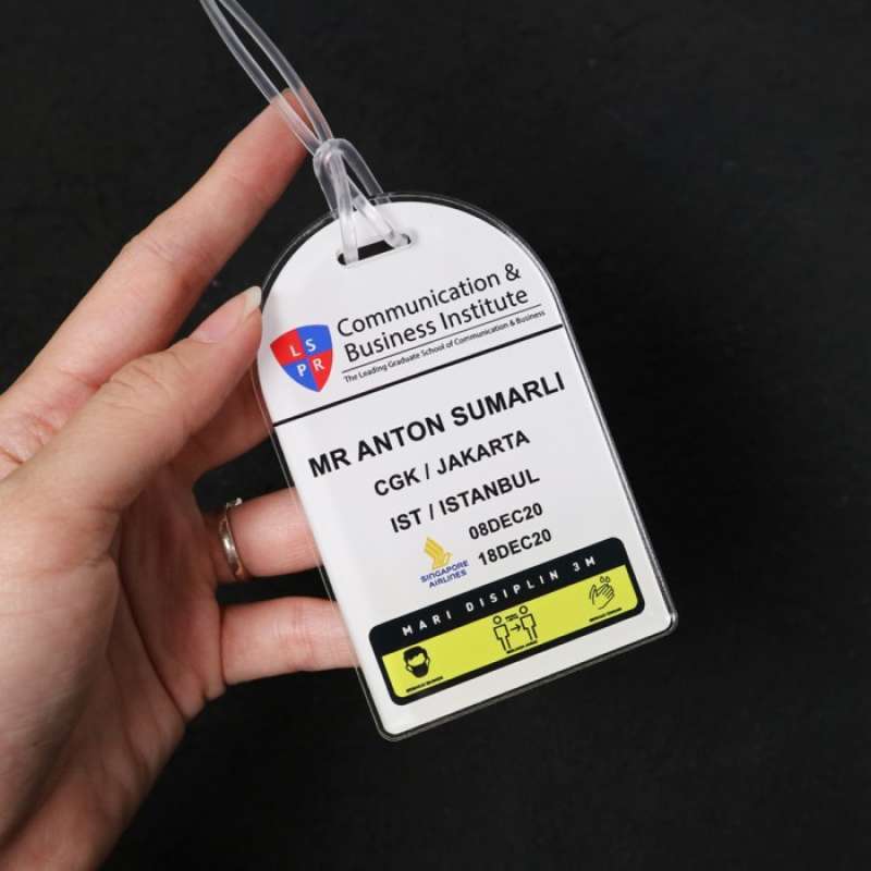 Jual Custom Luggage Bag Tag Akrilik | Label Nama Tas Koper Akrilik ...