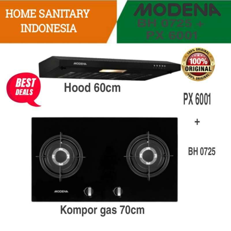 Promo Sale Paket Modena Bh 0725 + Px 6001 Kompor Gas 2 Tungku 370cm Dan ...