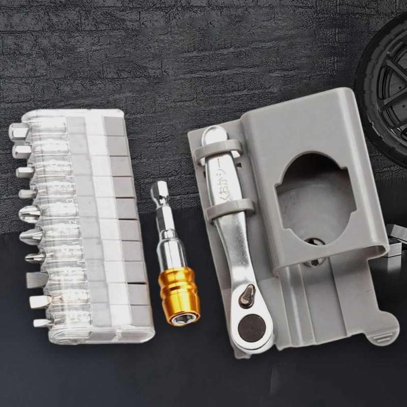 Jual Fukuoka Set Obeng Reparasi Multi Angle Ratchet Screwdriver 10 Bits ...