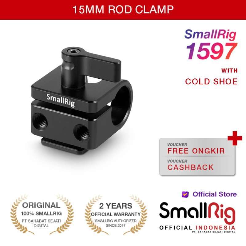 Jual Smallrig 15mm Rod Clamp With Cold Shoe Mount 1/4 Threads 1597 Di ...