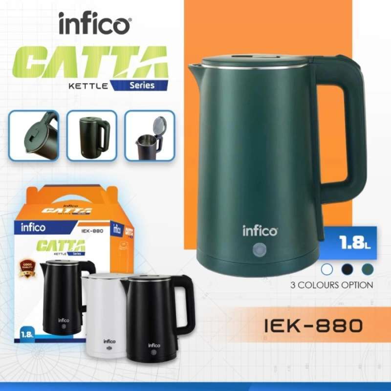 Jual Infico Elektric Kettle Pemanas Air Listrik Stainless Double Wall 1 ...
