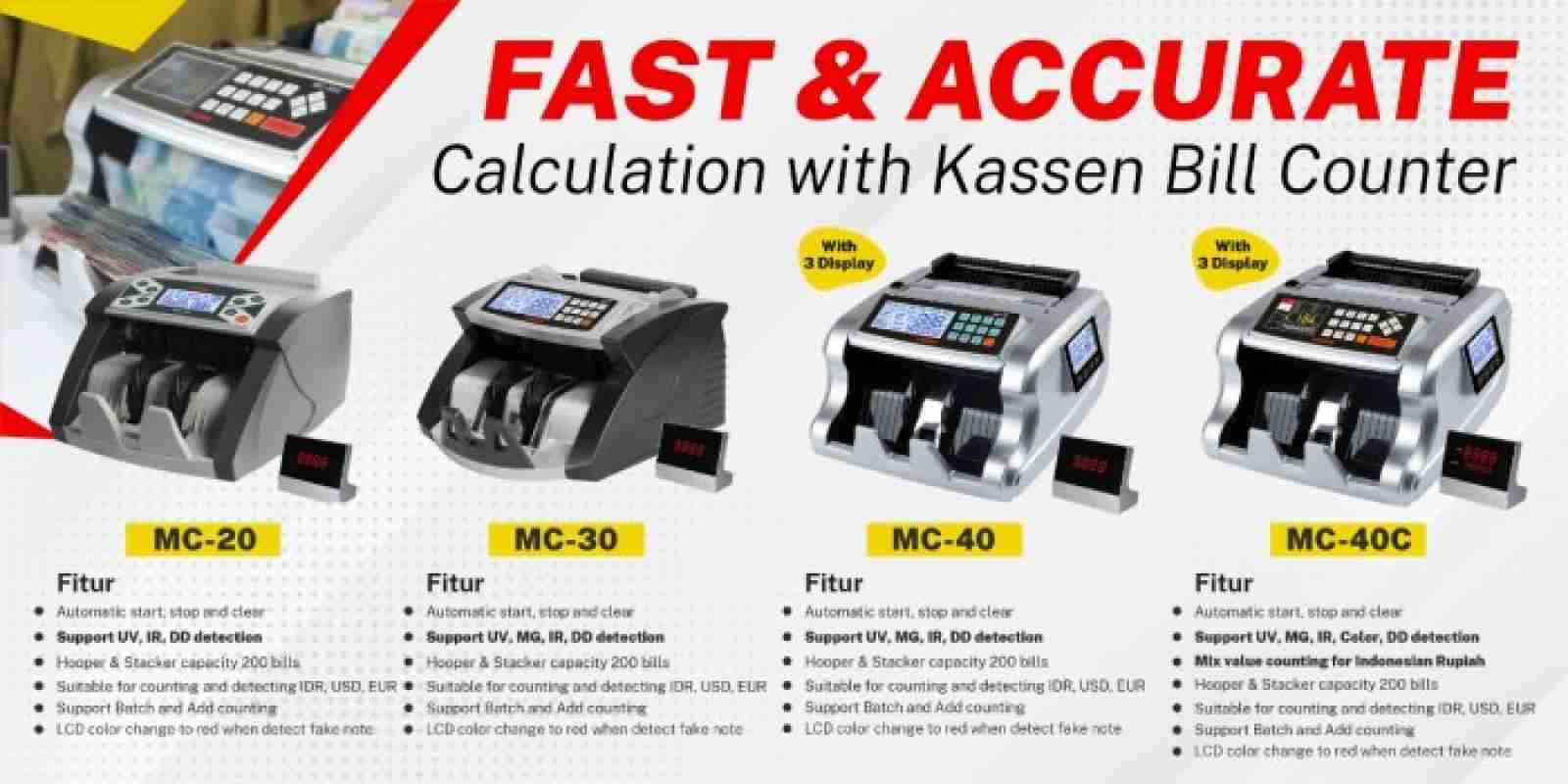 Jual Mesin Hitung Uang Kassen Mc-30 - Mc30 - Money Counter Bill Di ...