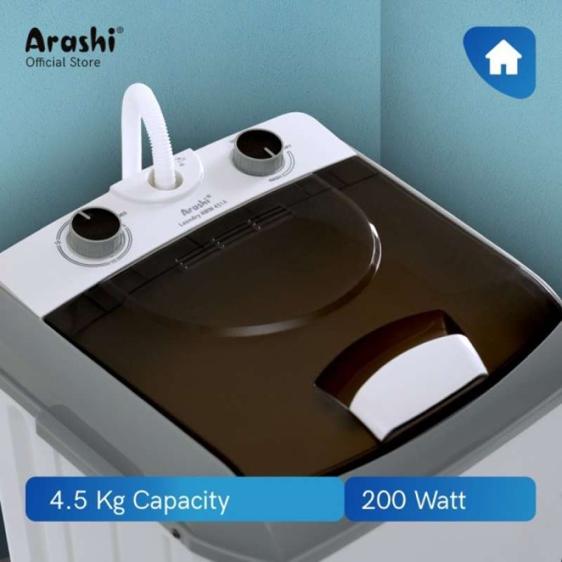 Jual Arashi Portable Washing Machine Awm451a Mesin Cuci Mini 4,5 Kg Di ...