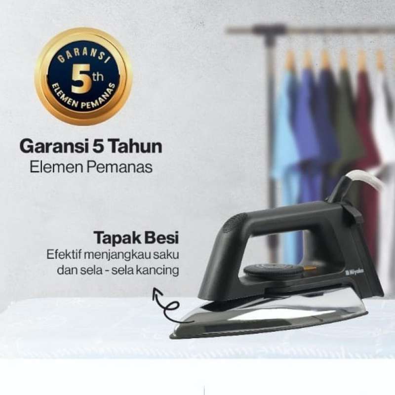 Jual Miyako Setrika Iron Anti Lengket Ei-2000 B El2000b Ei 2000 B El ...