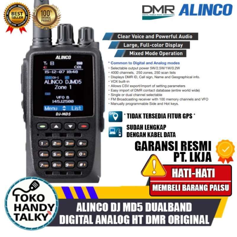 Jual Alinco Dj Md 5 Dj-md5 Md5 Ht Dmr Dualband Vhf Uhf 400 Garansi Original Di Seller Circlet ...