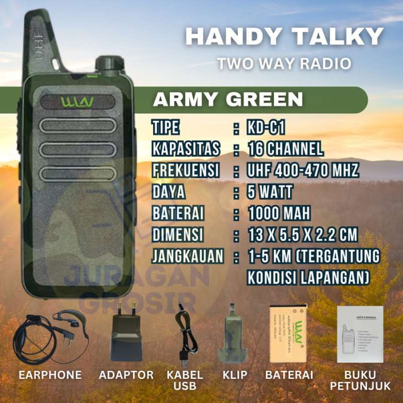 Jual Ht Wln Kd - C1 Ht Uhf Free Handsfree Lengkap Kdc1 Wlan Original ...