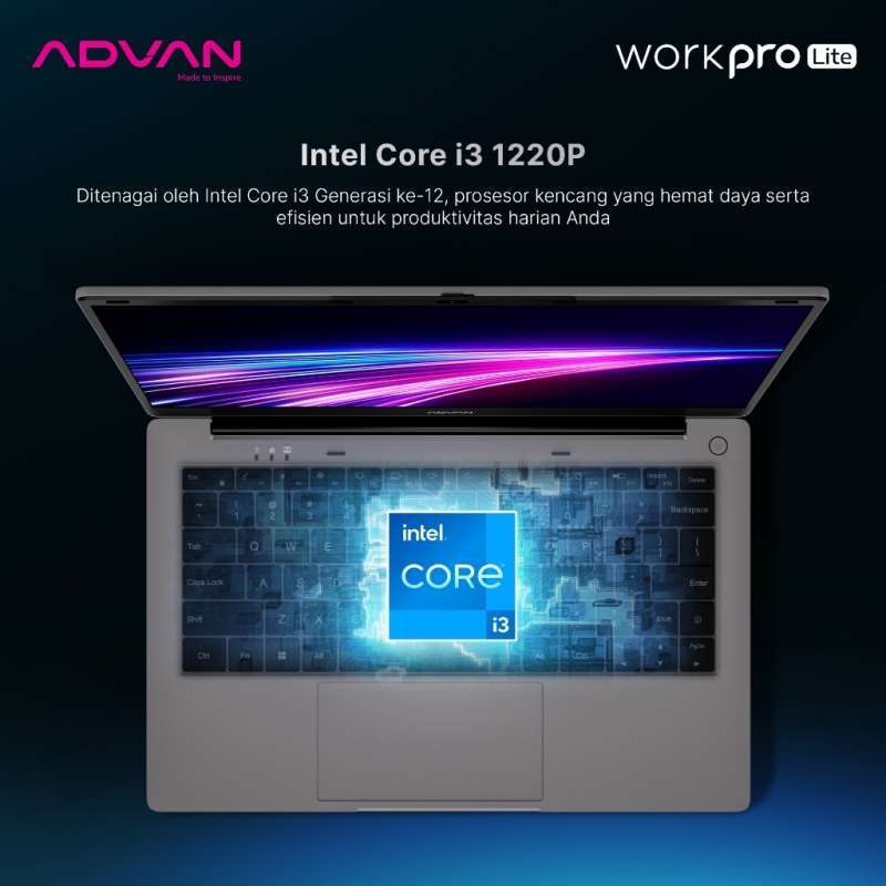 Jual Advan Workpro Lite Intel Core I3 1220p 8gb 256gb Windows 11 Laptop ...