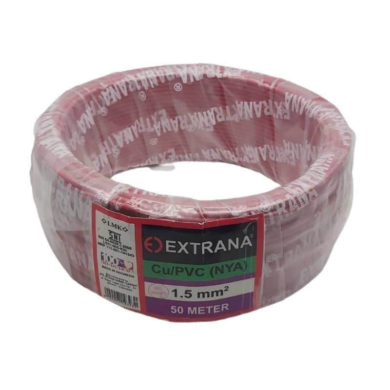 Promo Kabel Nya Extrana 1.5mm 50 Meter Sni Kabel Listrik Tunggal ...