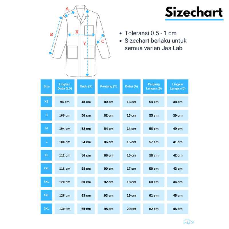 Promo Jas Lab Lengan Panjang Uniworks Dengan Resleting Dan Karet ...
