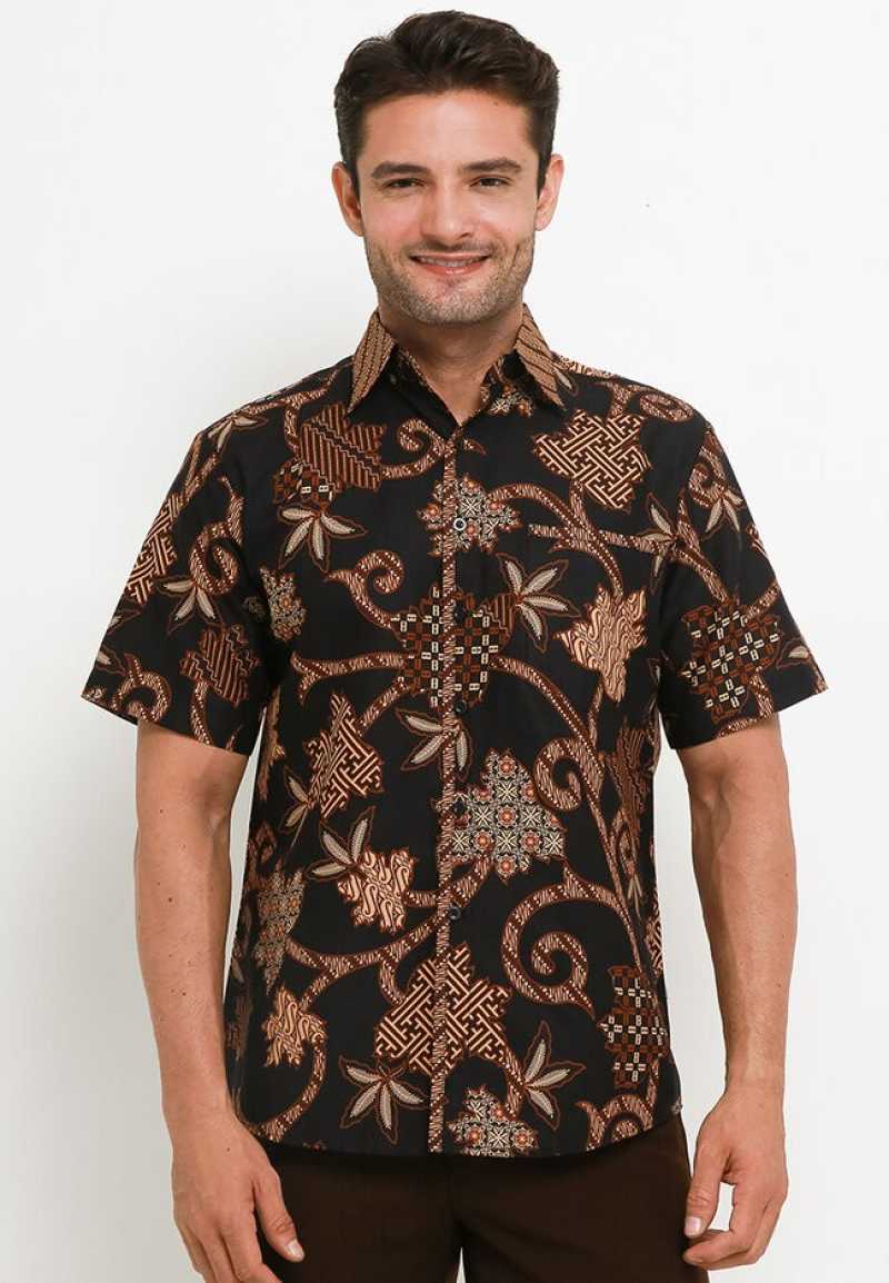 Jual Adikusuma By Arjuna Weda Hem Batik Daun Isi - Hitam - M Hitam Di ...