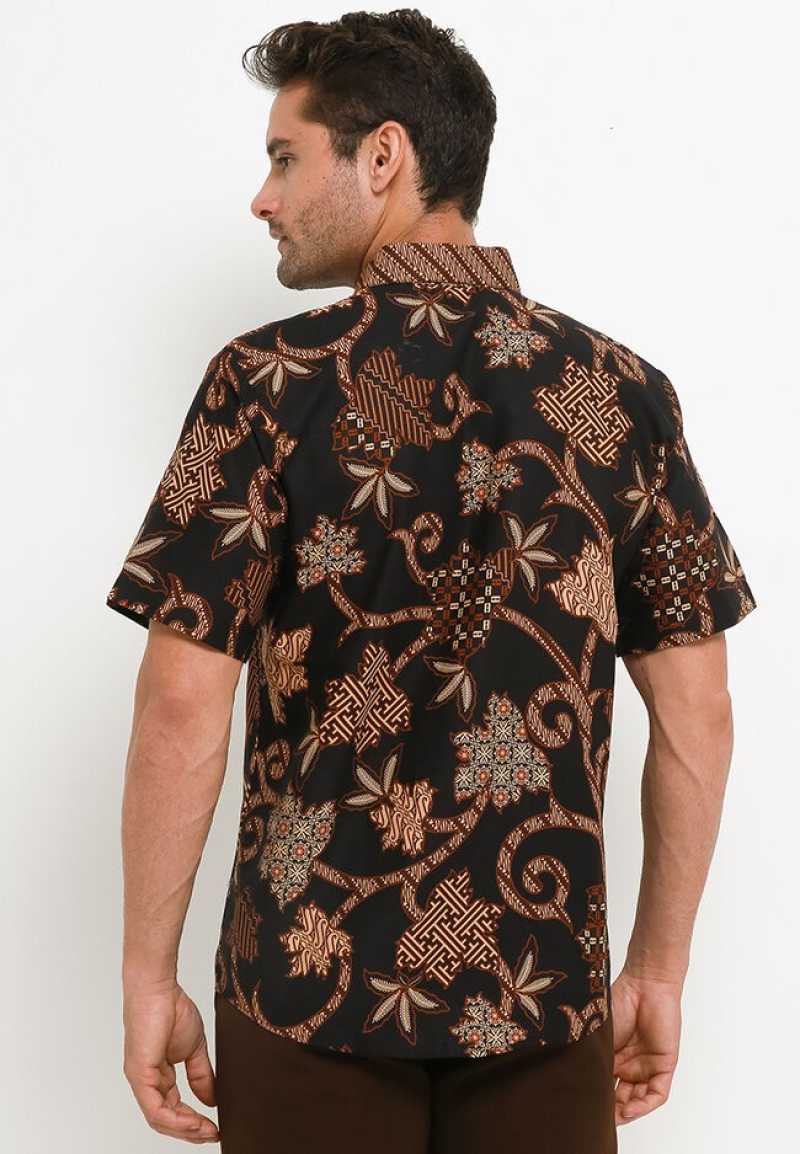 Jual Adikusuma By Arjuna Weda Hem Batik Daun Isi - Hitam - M Hitam Di ...