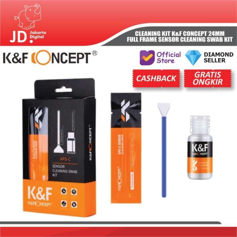 Jual Cleaning Kit K&f Concept 24mm Full Frame Sensor Cleaning Swab Kit ...