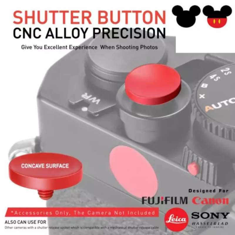 Jual Red Soft Shutter Tombol Shutter Kamera Release Button Concave Cekung Di Seller Circlet ...