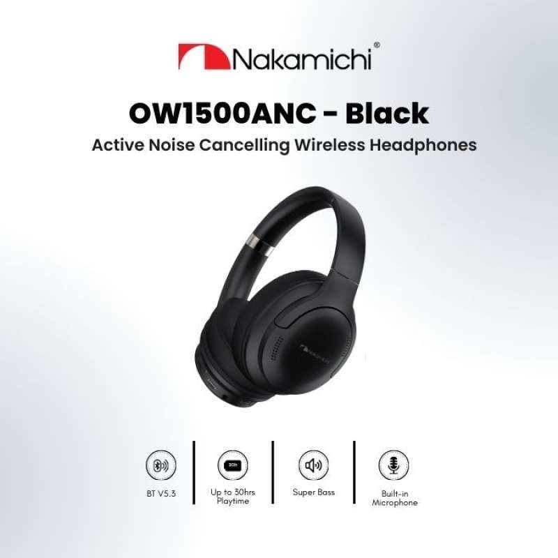 Jual Nakamichi Ow1500anc Active Noise Cancelling Wireless Headphone Anc ...