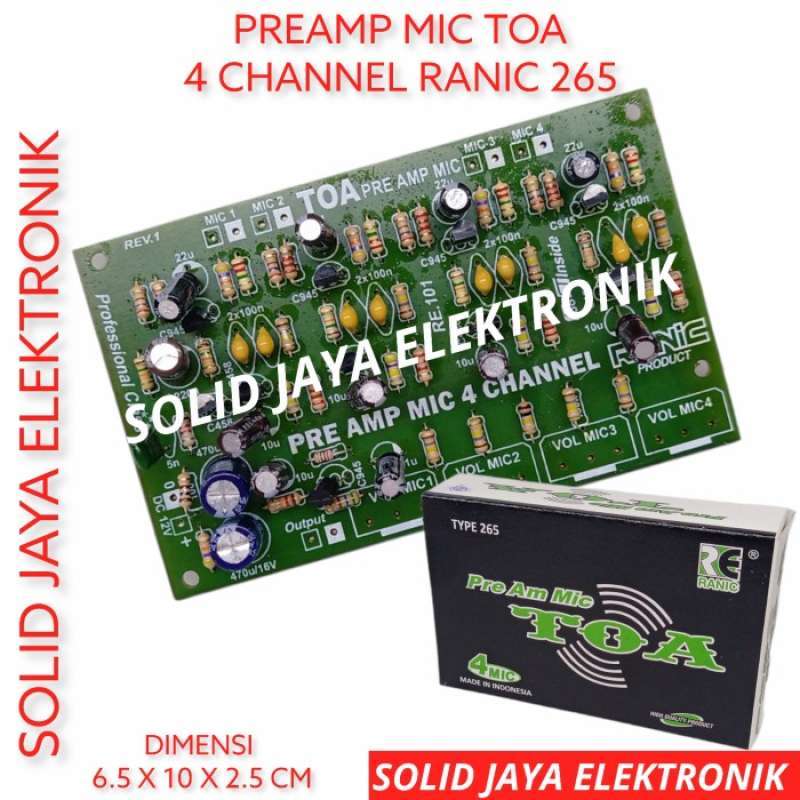 Jual Kit Preamp Mic Toa Pre Amp Mic 4 Channel Chanel Terminal Mic Ranic ...