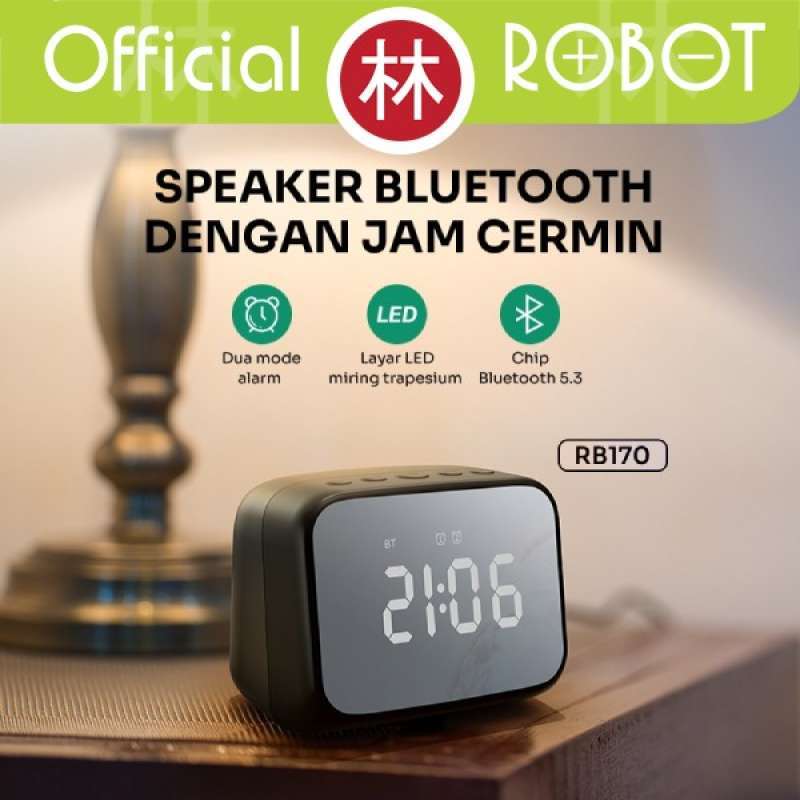 Jual Robot Rb170 Bluetooth 5.3 Speaker Led Display Alarm Clock Jam Digital Di Seller Circlet ...