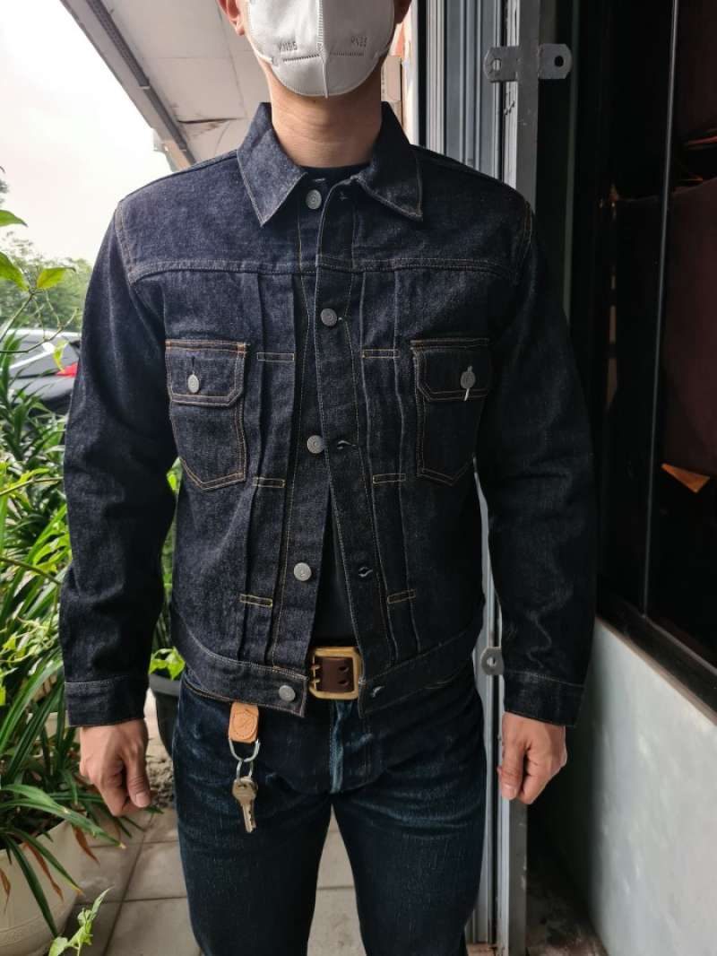 Jual The Flat Head Pioneer 14.5oz Indigo Selvage Denim Type Ii Jacket ...