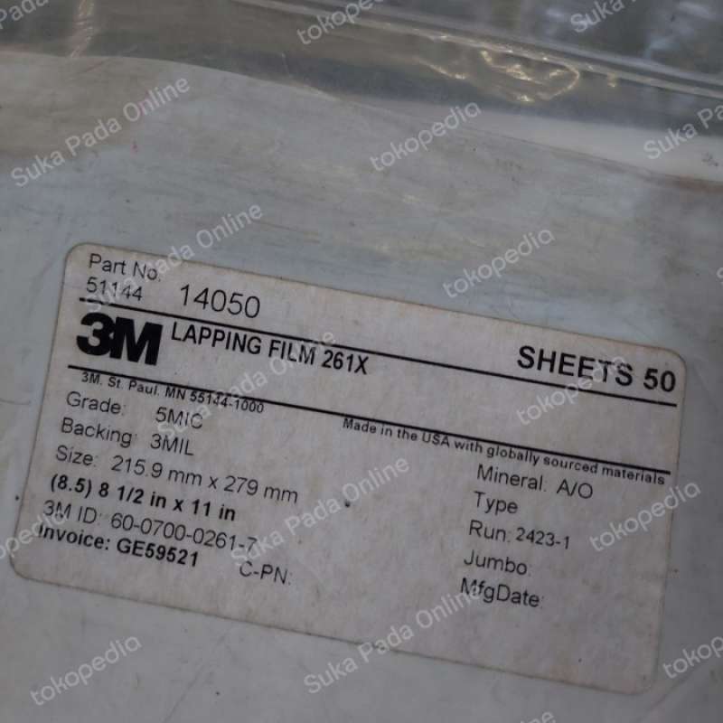 Jual Amplas 3m Lapping Film Grit 6000 10000 Original Usa - Grit 6000 Di ...