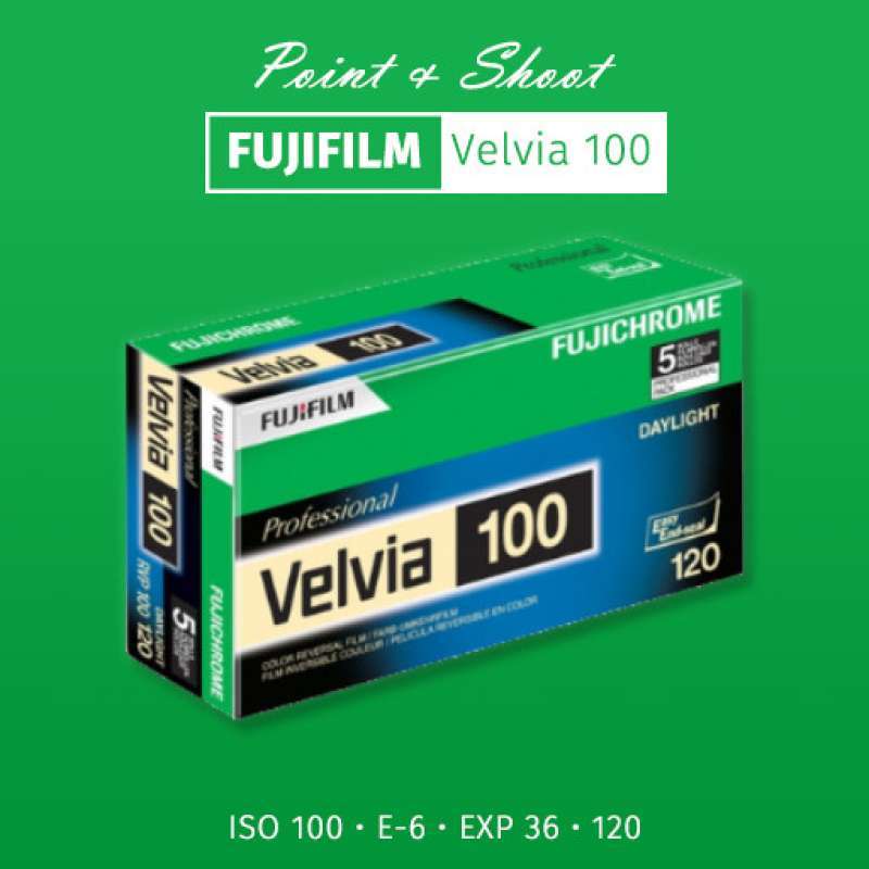 Jual Fujifilm Fujichrome Velvia 100 120mm Iso 100 36exp Color Reversal ...