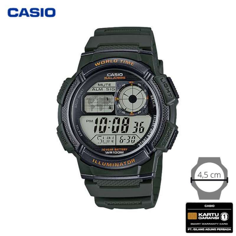 Jual Jam Tangan Pria Casio Ae-1000w-1a Original - Ae1000w Hitam - Ae-1000w-2a Di Seller Wd_store ...