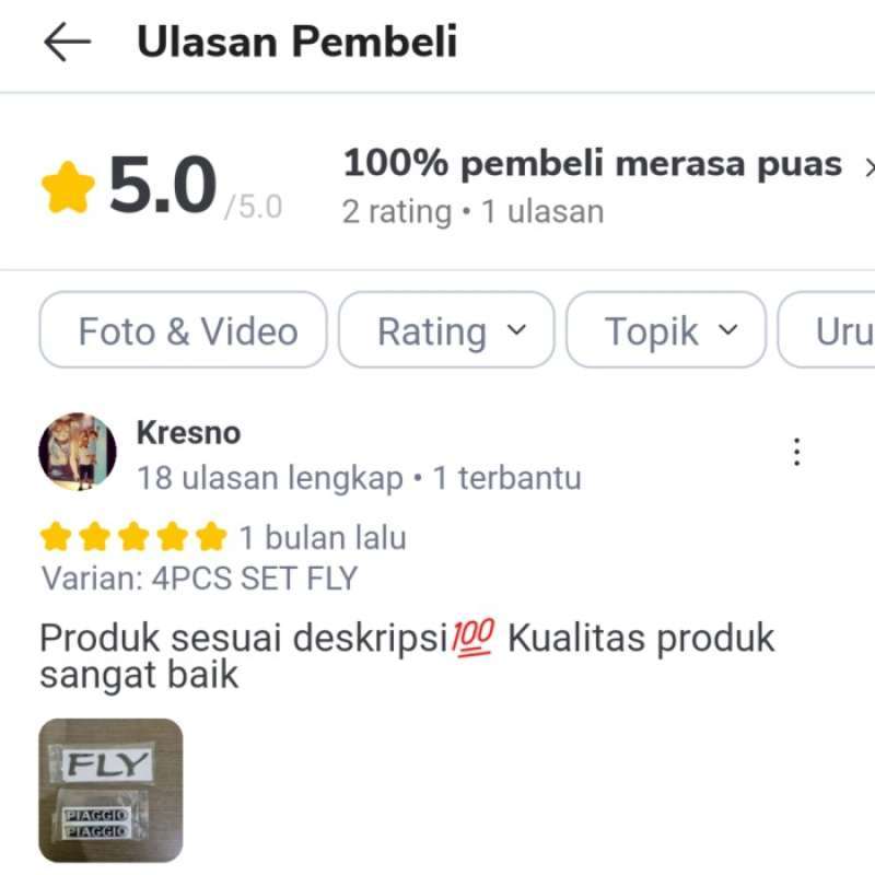 Promo Piaggio Fly 125cc 150cc Emblem 3d Sticker Body Resin Timbul Lokal ...