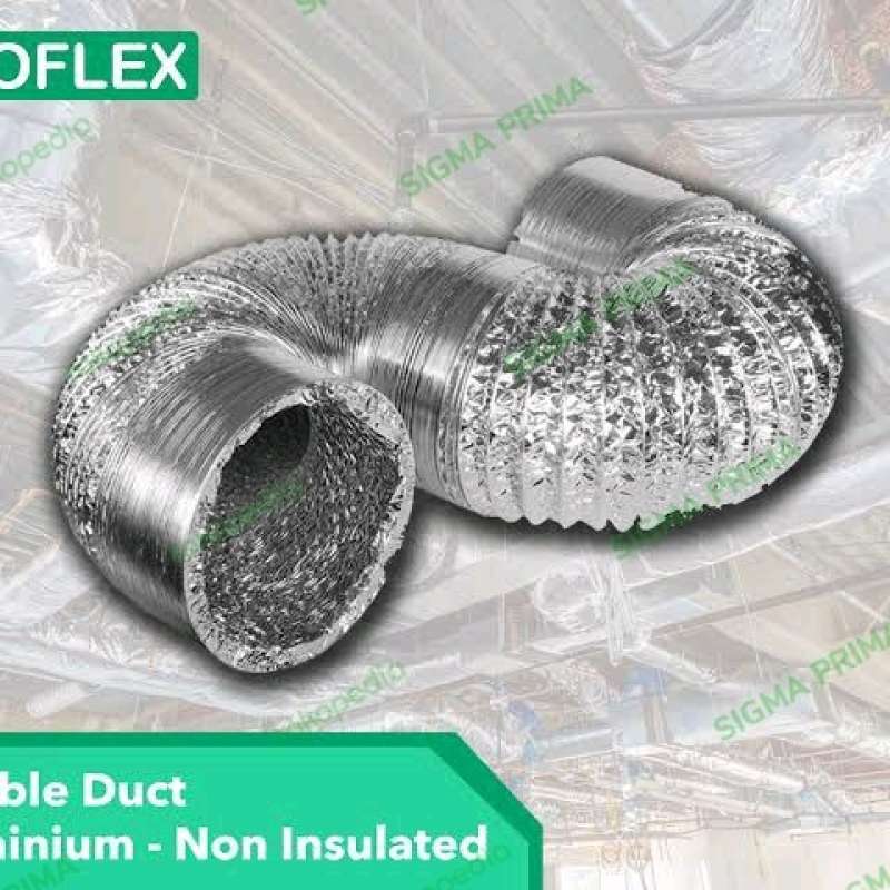 Promo Pipa Exhaust Alumunium 4 Inci Flexible Ducting 4 Meter Cerobong ...
