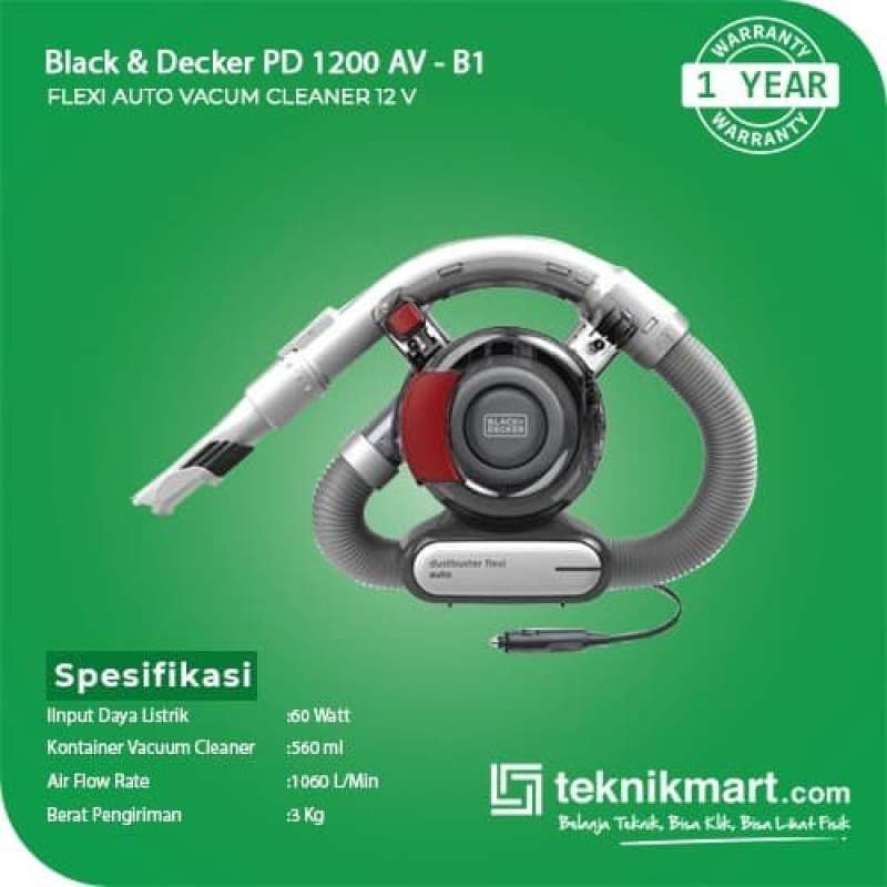 Promo Black & Decker Dc Vacuum Cleaner Dry 12volt Pd1200av Baru Diskon ...
