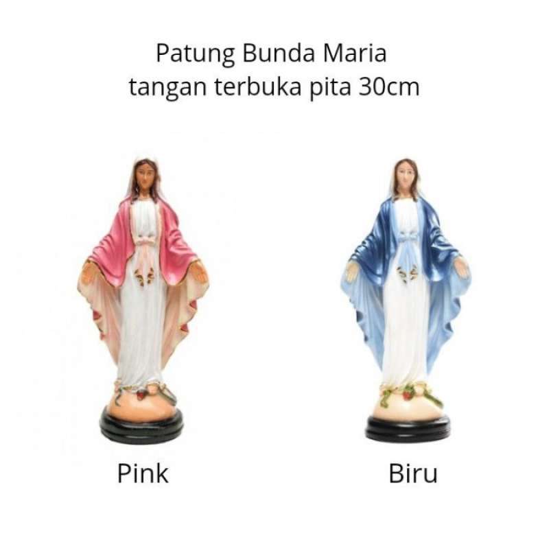 Promo Patung Bunda Maria Tangan Terbuka Pita 30cm - Patung Rohani ...