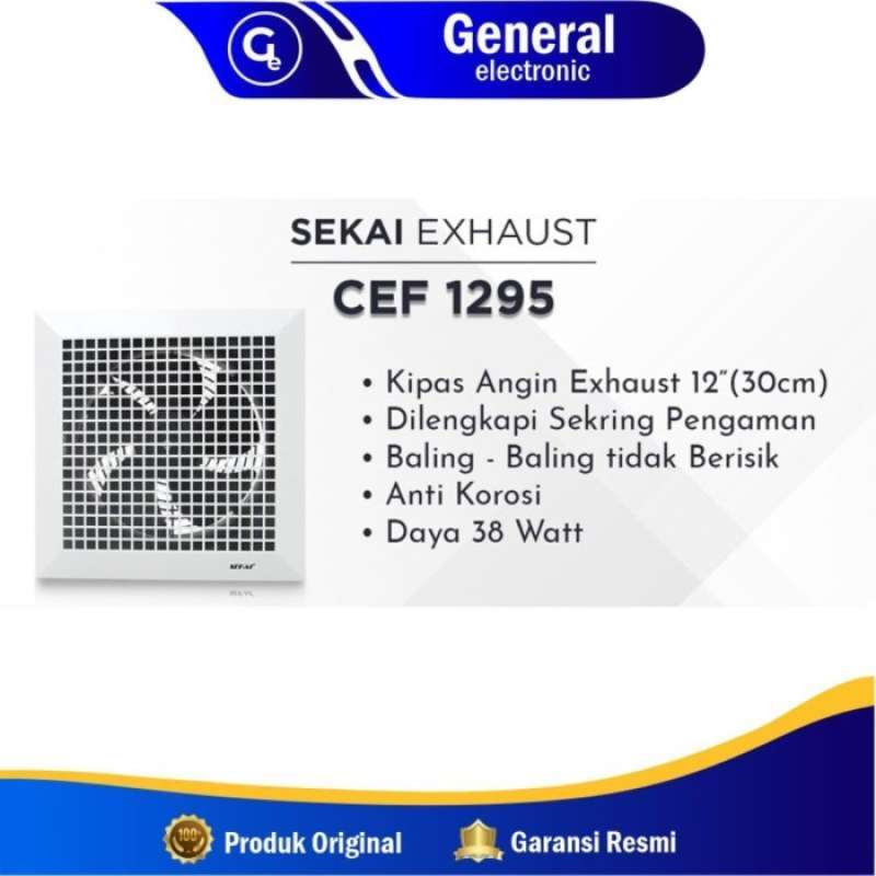 Promo Sekai Cef1295 Exhaust Fan 12 Ceiling Plafond Sale - 895 Diskon 32 ...