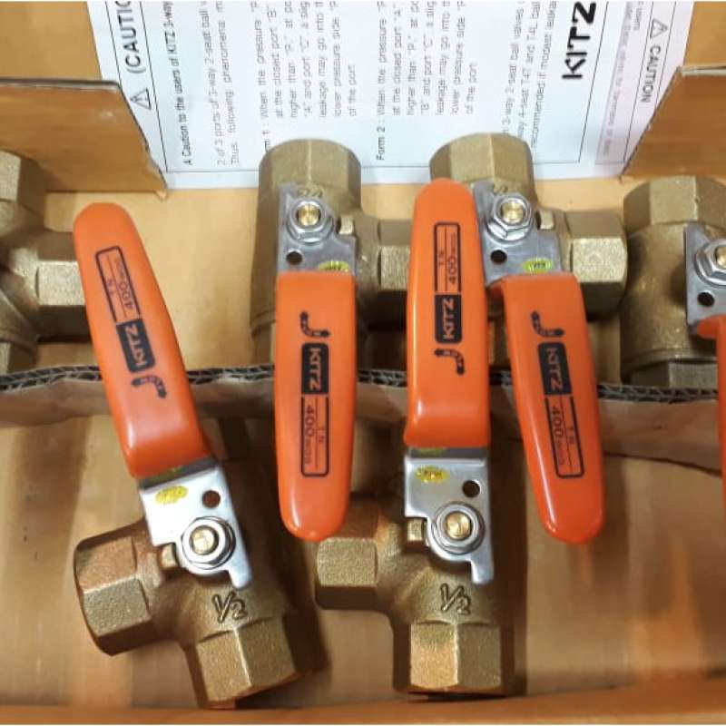 Promo Stop Kran Kitz 1/4 Inch Ball Valve 3 Way / Stop Keran 3 Arah ...